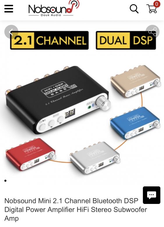 Nobsound Mini 2.1 Channel Bluetooth DSP Digital Power Amplifier HiFi ...