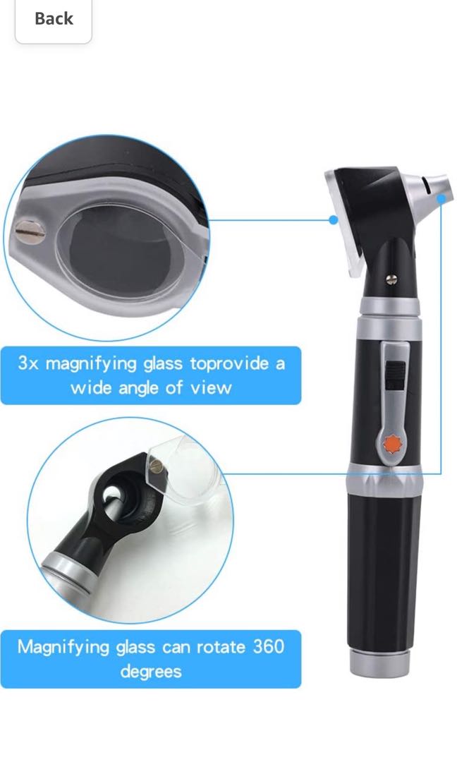 Otoscope, Ear Check Magnifier with LED for Ear Examination, 3x ...