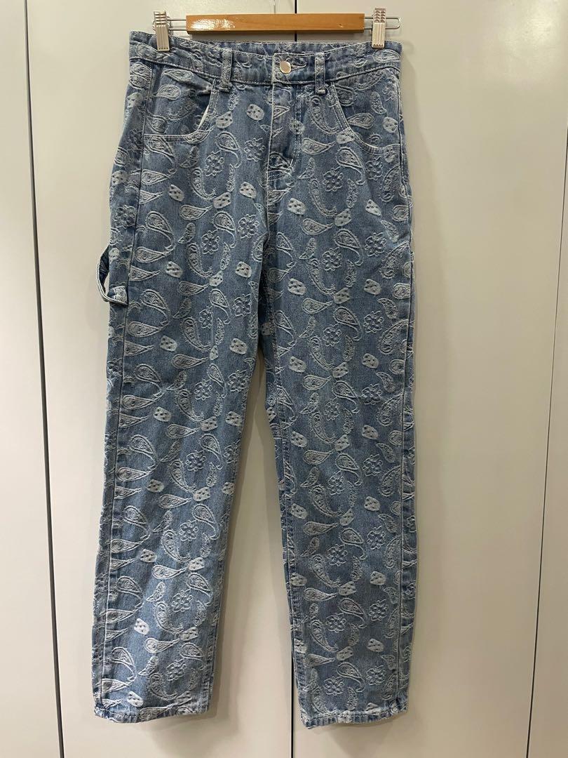 Paisley print jeans, Women's Fashion, Bottoms, Jeans on Carousell