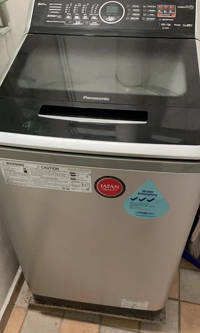 Panasonic wash machine turbo 9kg, TV & Home Appliances, Washing ...