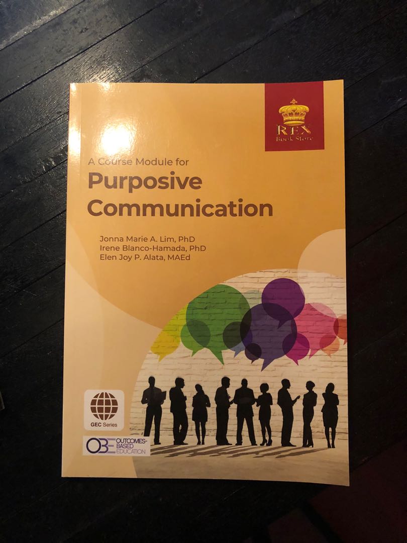 PURPOSIVE COMMUNICATION REX BOOKSTORE, Hobbies & Toys, Books ...