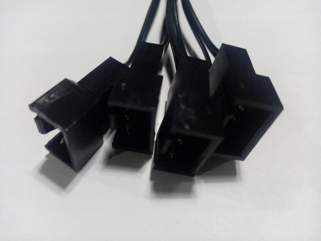 PWM Fan Splitter. 4 pin Adapter Cable Sleeved Braided Y Splitter ...