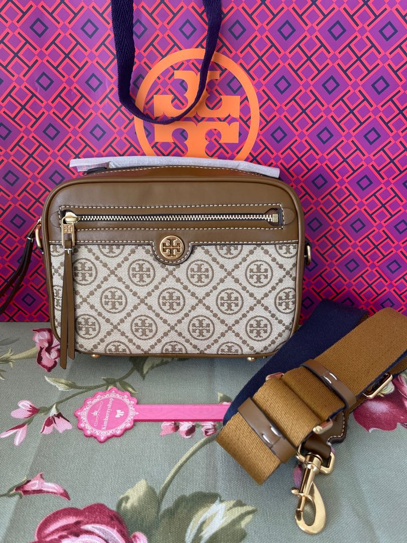 READY STOCK AUTHENTIC Tory Burch T MONOGRAM jacquard camera bag 79356 ...