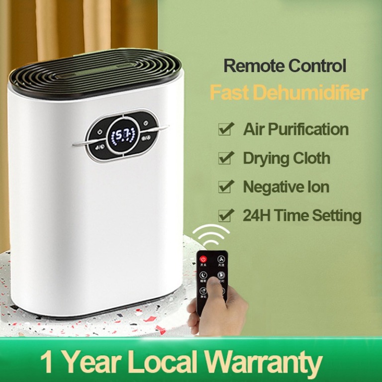 REMI Electric Air Dehumidifier Ion Air Purifier Clothes Dryer Moisture ...