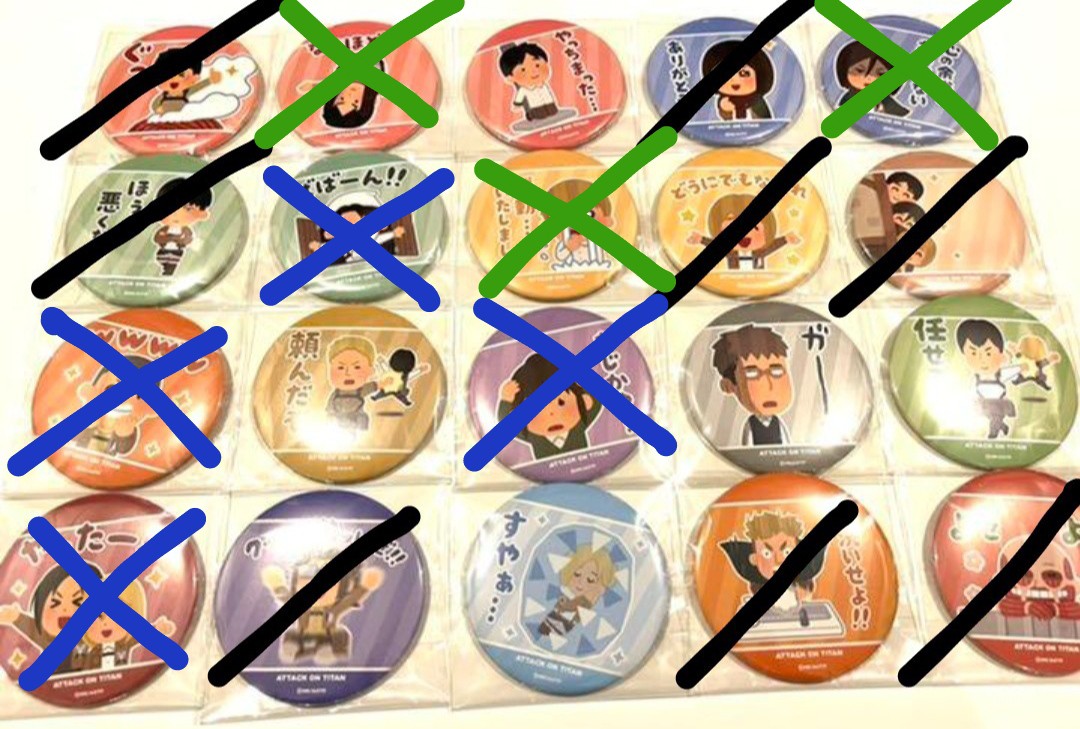 Split Share: Attack on Titan Irasutoya Can Badge, Hobbies & Toys ...