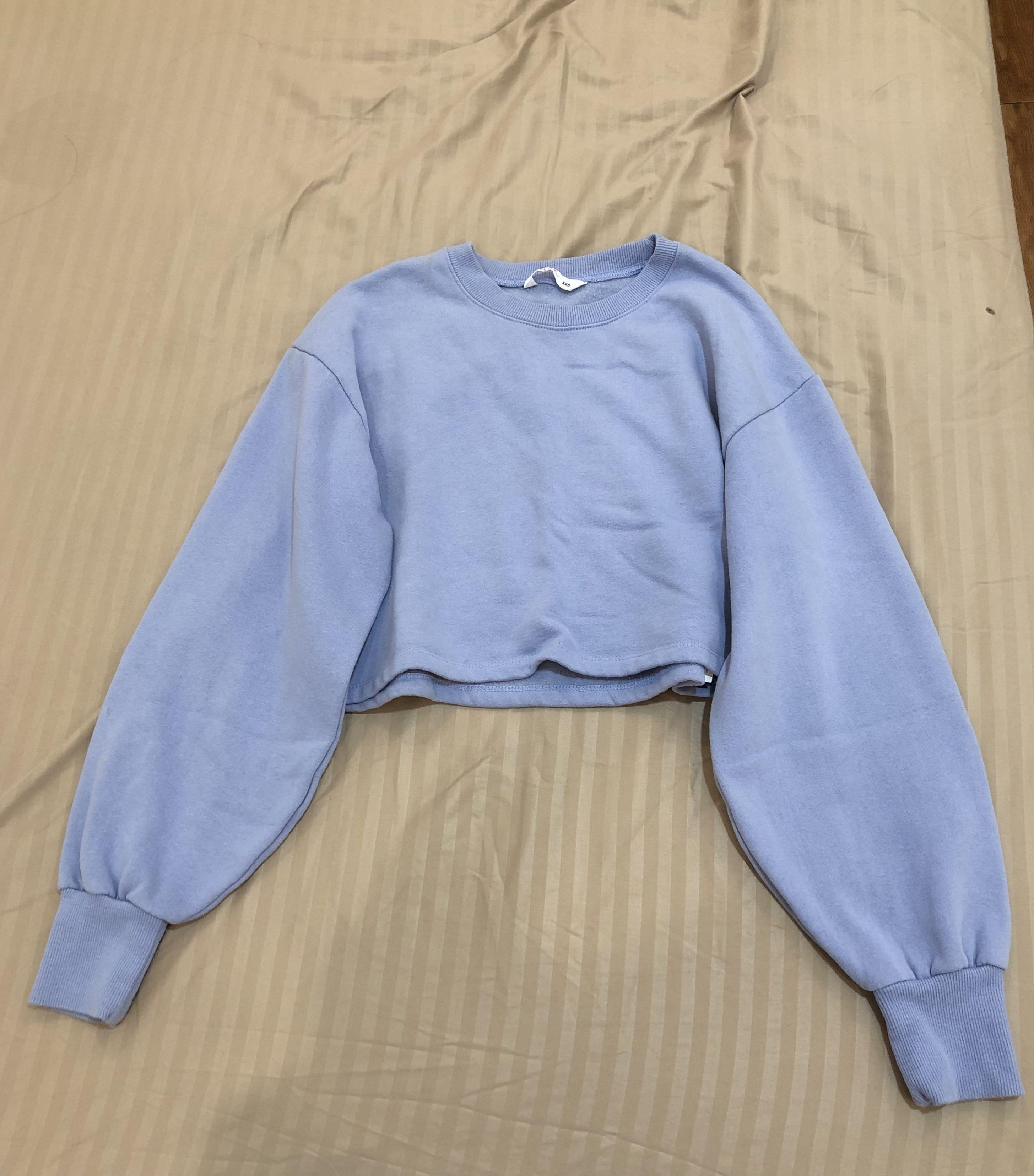Supre Cropped Sweater Blue, Women's Fashion, Tops, Blouses on Carousell