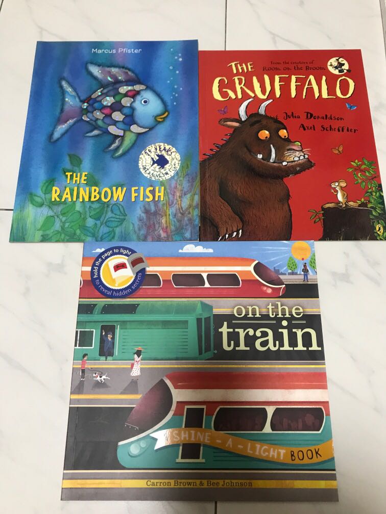 The Rainbow Fish + The Gruffalo + On the Train, Hobbies & Toys, Books ...