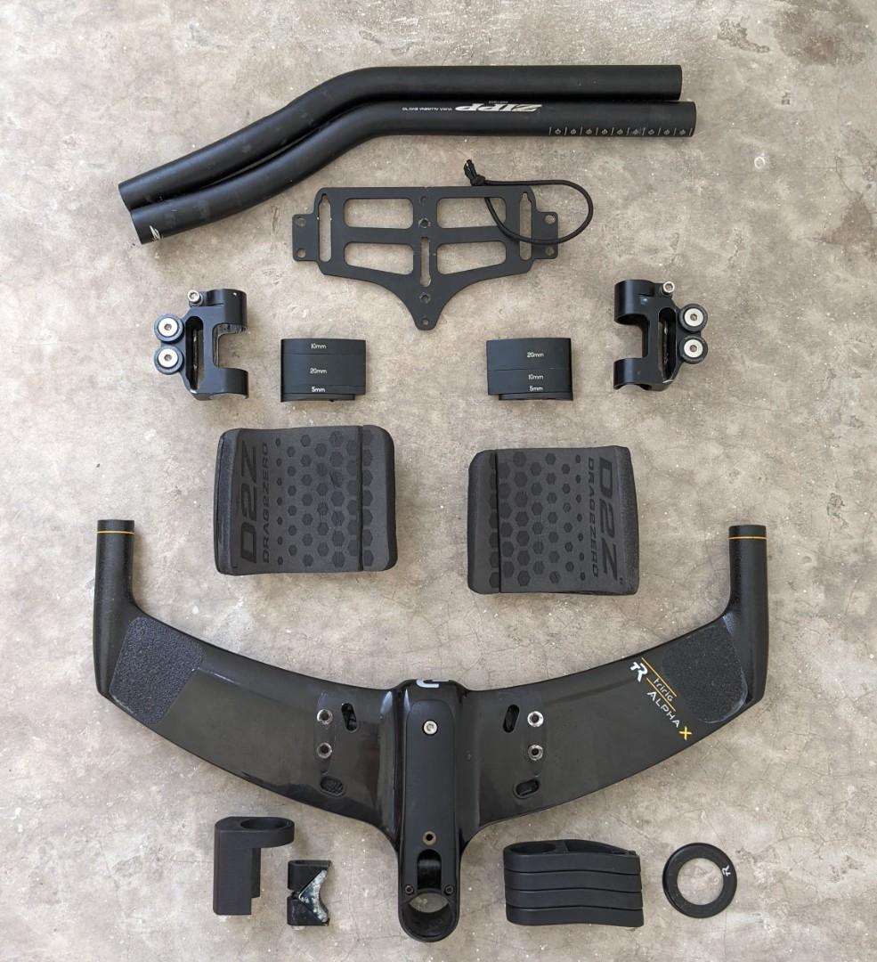 Tririg Alpha X Bars with Drag2Zero elbow cups & Zipp Vuka Alumina 70mm ...