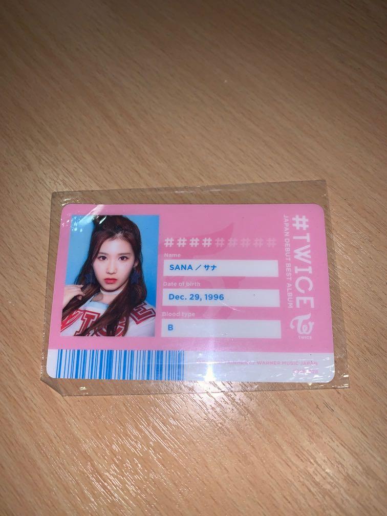 Twice sana ID card, Hobbies & Toys, Music & Media, Music Accessories on ...