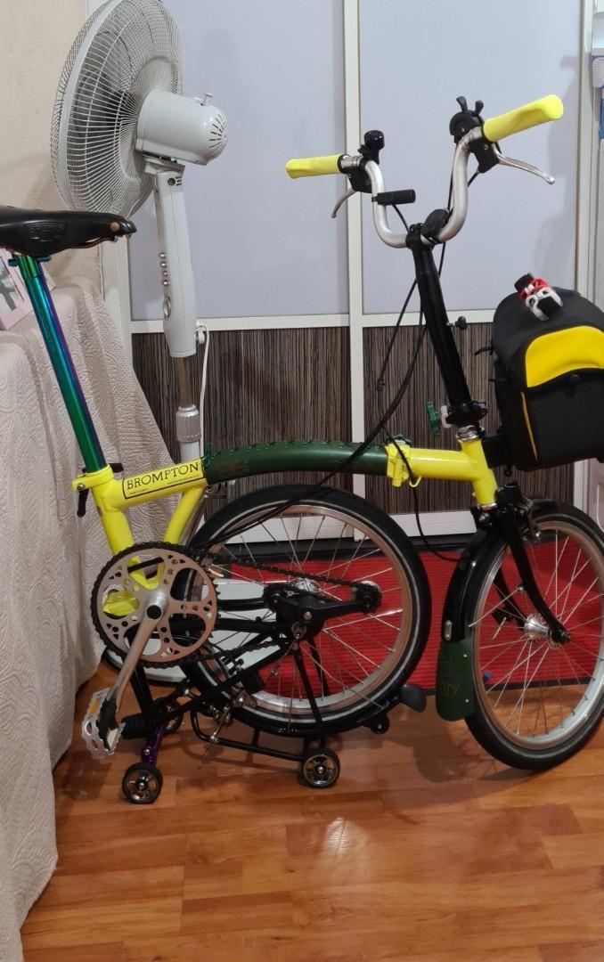 Used Brompton M3L Yellow Black Brompton Yellow, Sports Equipment ...