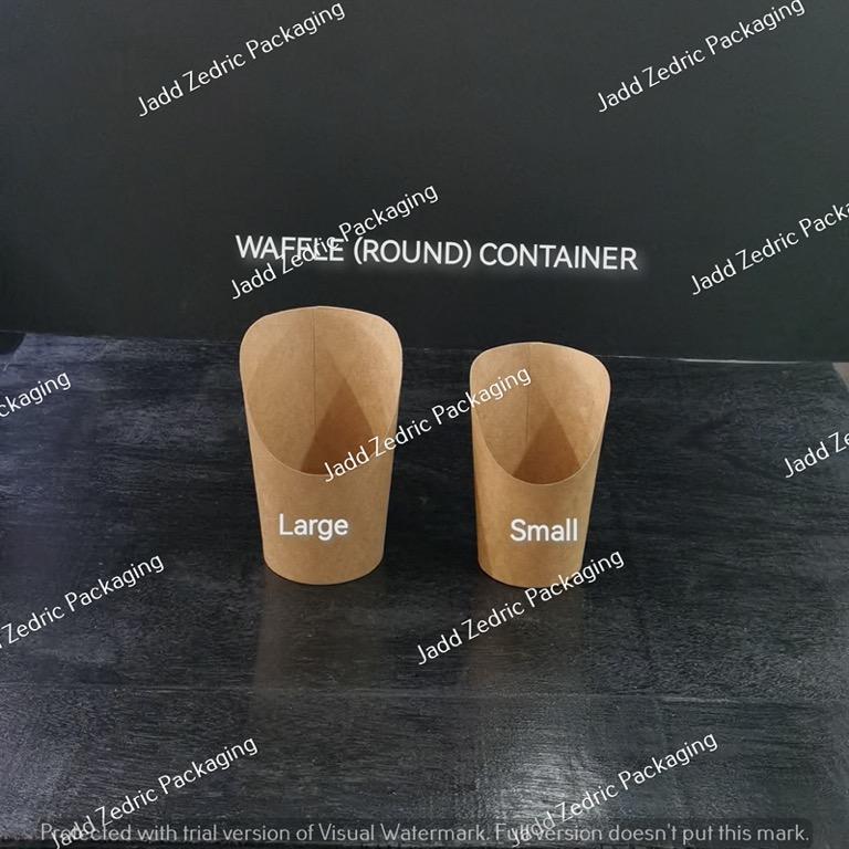 WAFFLE CONTAINER ROUND, Food & Drinks, Other Food & Drinks on Carousell