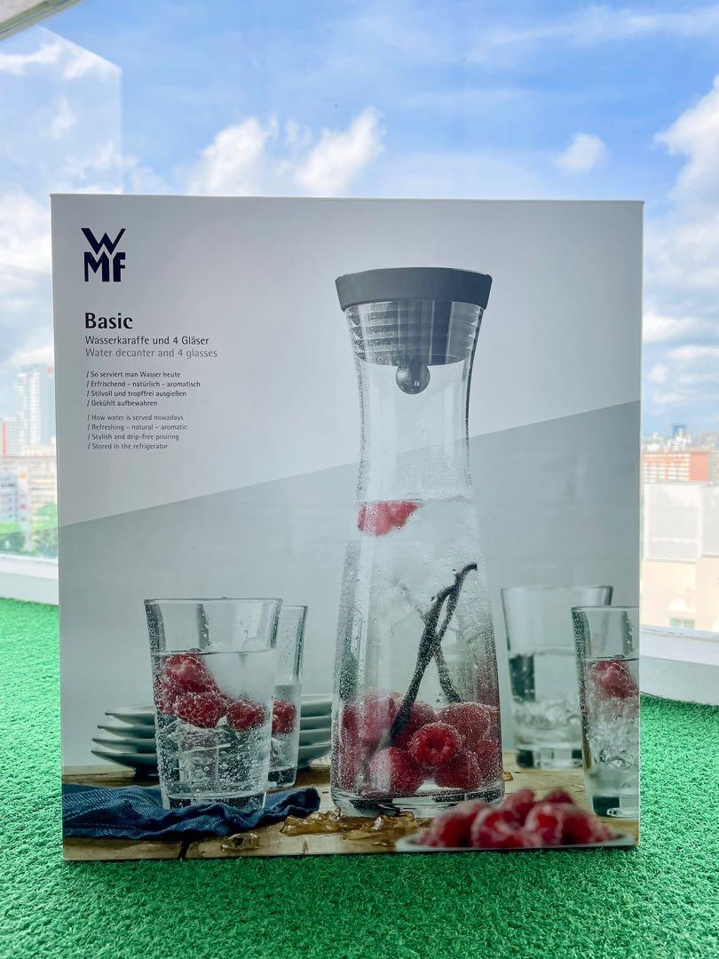 WMF Water Decanter and 4 Glasses, Furniture & Home Living, Kitchenware ...