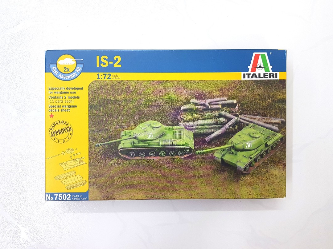 1/72 #7502 Italeri Russian Heavy Tank, Josef Stalin IS 2, 2 Tanks ...
