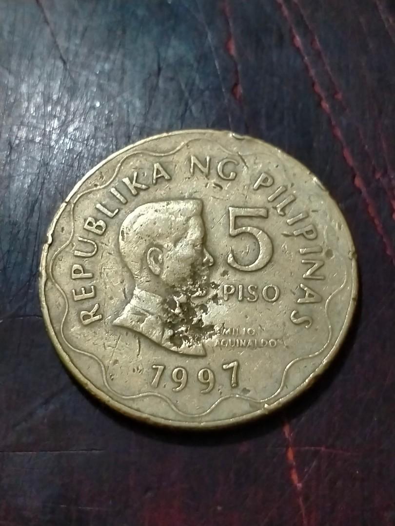 1997 Five peso BSP coin, Hobbies & Toys, Memorabilia & Collectibles ...