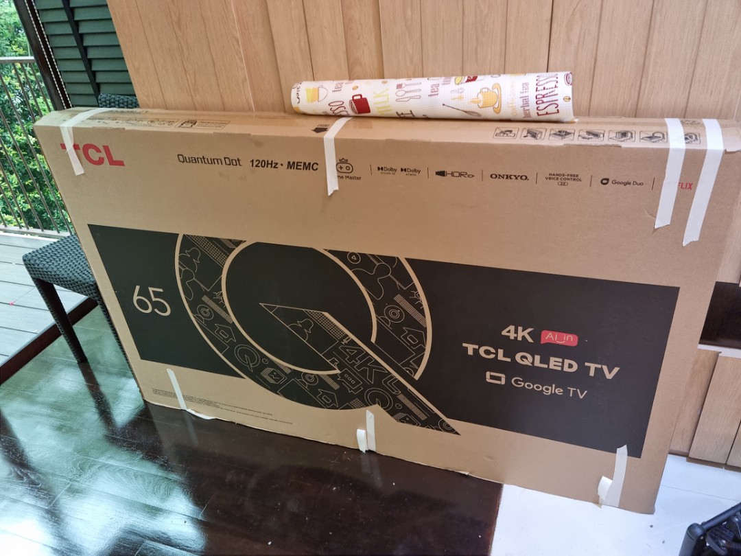 65 Inch TV box with styrofoam, TV & Home Appliances, TV & Entertainment ...