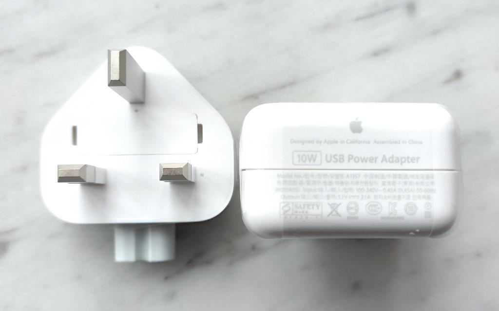 蘋果 Apple 原裝正版 原厰 跟機 火牛 充電器 USB Charger A1357 A1556 5V 2A 10W 標準 英規 英標 方 ...