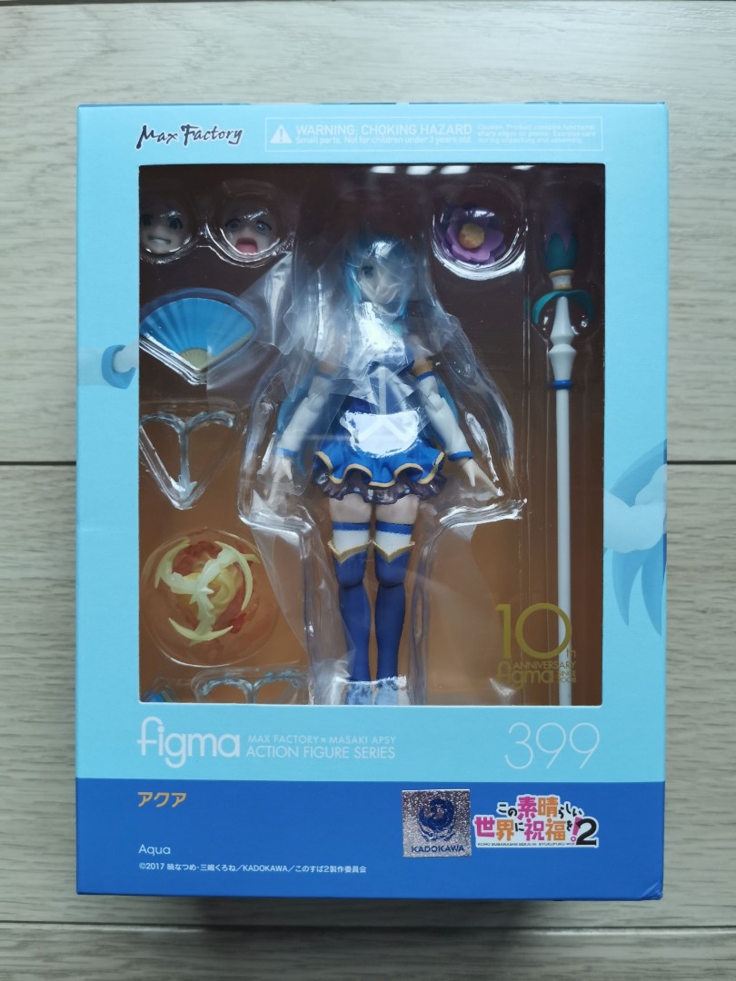 全新 Figma 399 Aqua 阿克婭 為美好的世界獻上祝福！ 不議價, 興趣及遊戲, 玩具 & 遊戲類 - Carousell