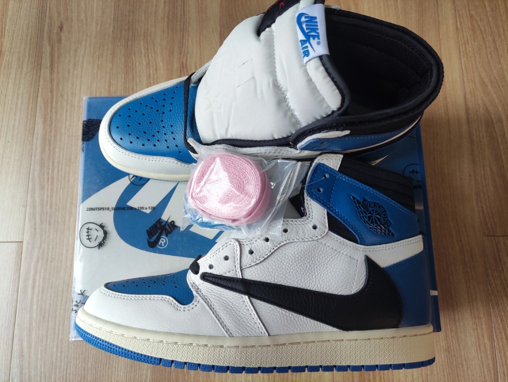 AJ1 High x Travis Scott x Fragment, Men's Fashion, Footwear, Sneakers ...