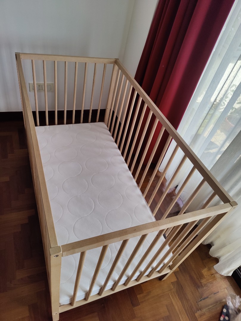 Baby cot and mat, Babies & Kids, Baby Nursery & Kids Furniture, Cots ...