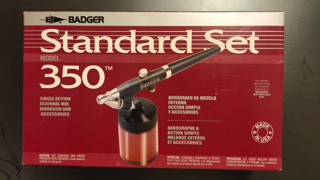 BNIB Sealed Badger 350-3 Airbrush Standard Set on Carousell