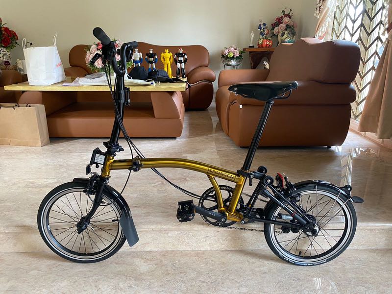 Brompton Gold limited edition Asia, Sports Equipment, Bicycles & Parts ...