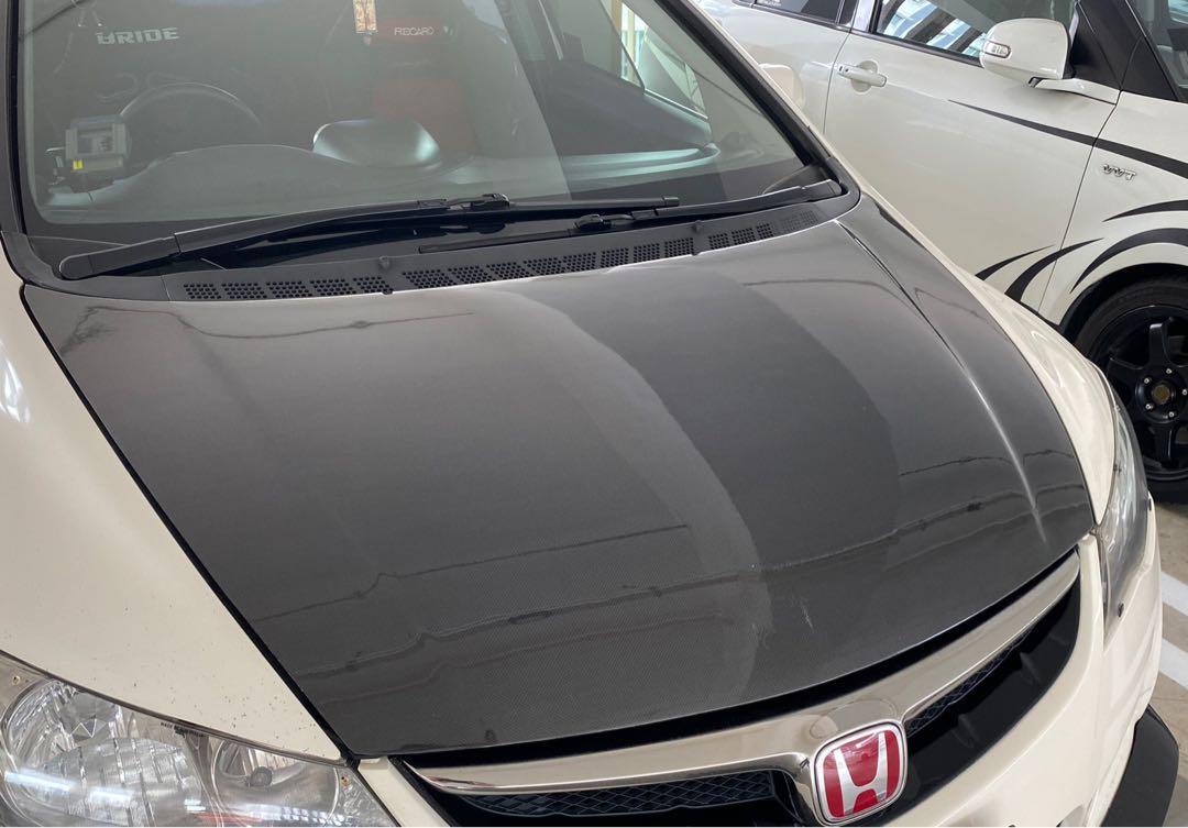 Carbon Fiber bonnet for Honda Civic FD2 Type R, Car Accessories ...