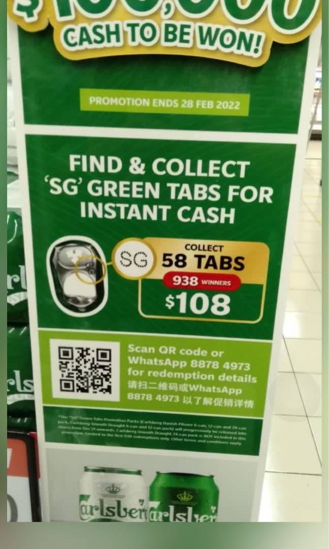 Carlsberg Green Tabs Buy Sell, Everything Else on Carousell