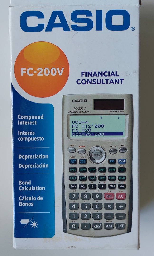 CASIO FC-200V Financial Calculator, Computers & Tech, Office & Business ...