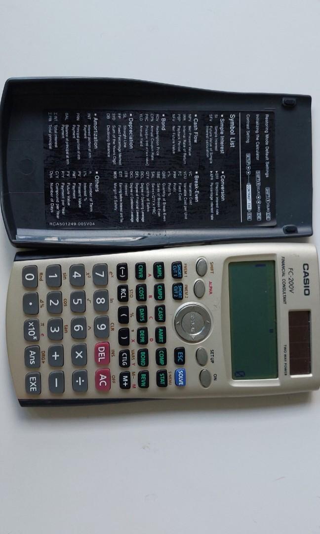 CASIO FC-200V Financial Calculator, Computers & Tech, Office & Business ...