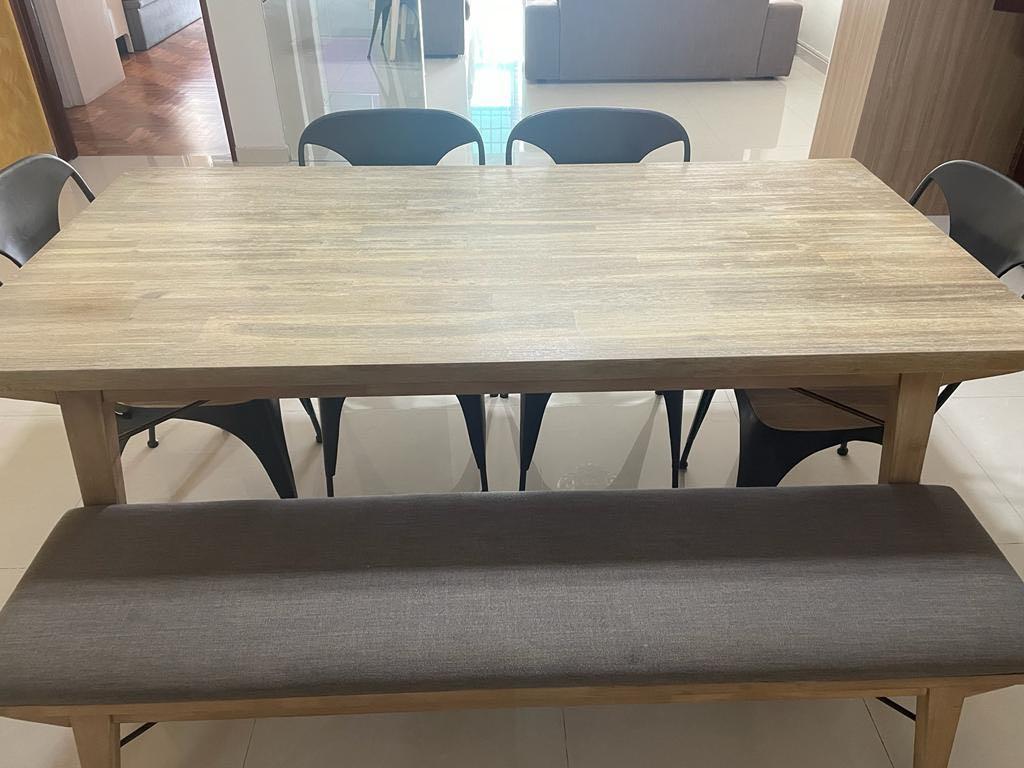 Castlery Miles Dining Table Set - 180cms, Furniture & Home Living ...