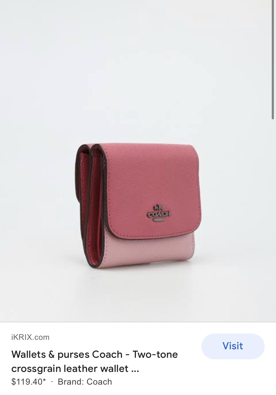 Coach Two-tone Crossgrain Leather Wallet, Luxury, Bags & Wallets on ...