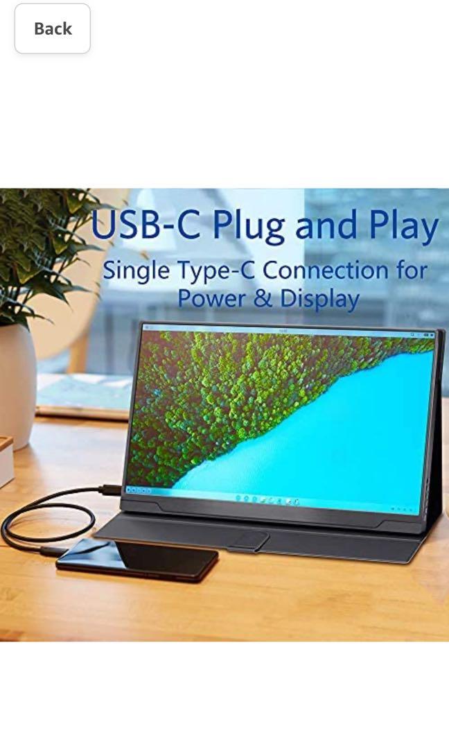 Cocopar Portable Monitor - Upgraded 17.3 Inch 1080P FHD IPS HDR 100% ...