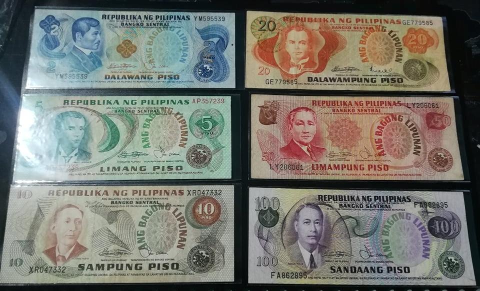 COMPLETE SET OF ANG BAGONG LIPUNAN BANKNOTES, Hobbies & Toys ...