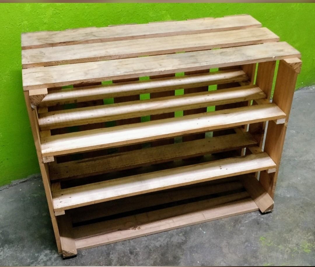 Customised Wood Crate Shoes Rack, Furniture & Home Living, Furniture ...