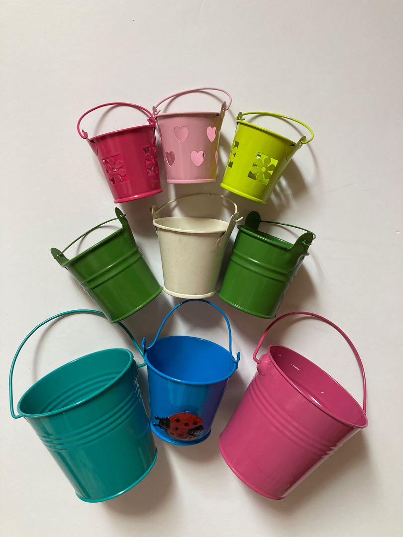 Decorative Tin Pail, Furniture & Home Living, Gardening, Gardening ...