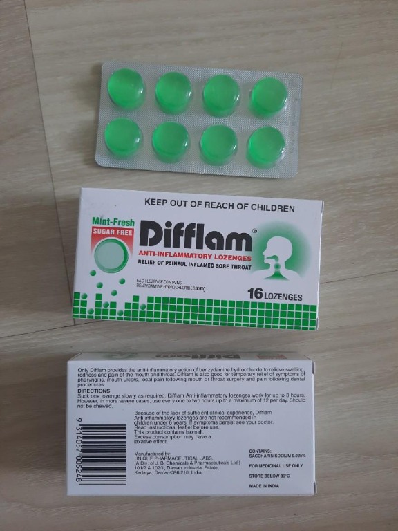 Difflam lozenges items, Health & Nutrition, Medical Supplies & Tools on ...