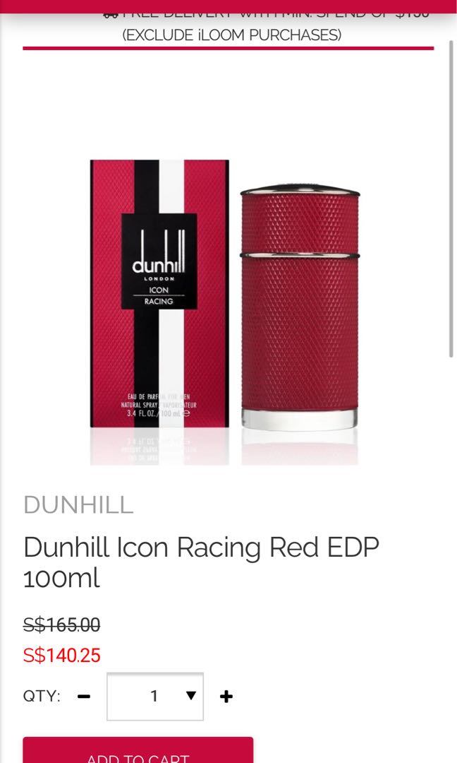 Dunhill Icon Racing Red EDP 100ml, Beauty & Personal Care, Fragrance ...