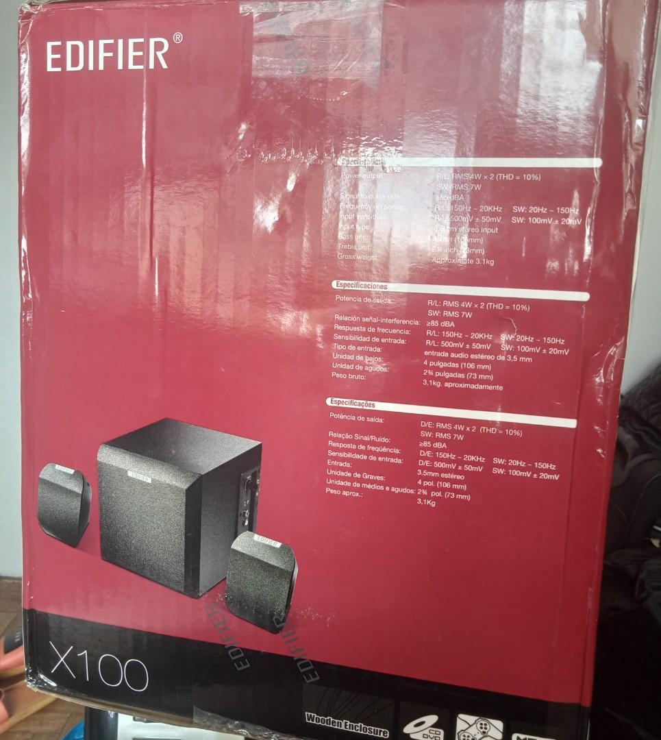 EDIFIER X100 2.1 SPEAKER SYSTEMS, Audio, Soundbars, Speakers ...