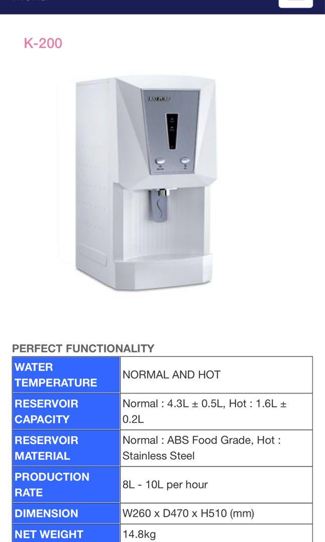Elken K200 (RO filtration system), TV & Home Appliances, Kitchen ...