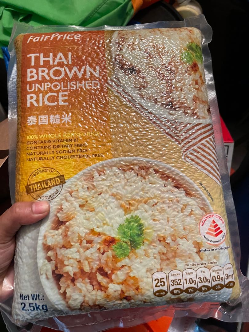 Fairprice Thai Brown Unpolished Rice - 2.5kg, Food & Drinks, Rice ...