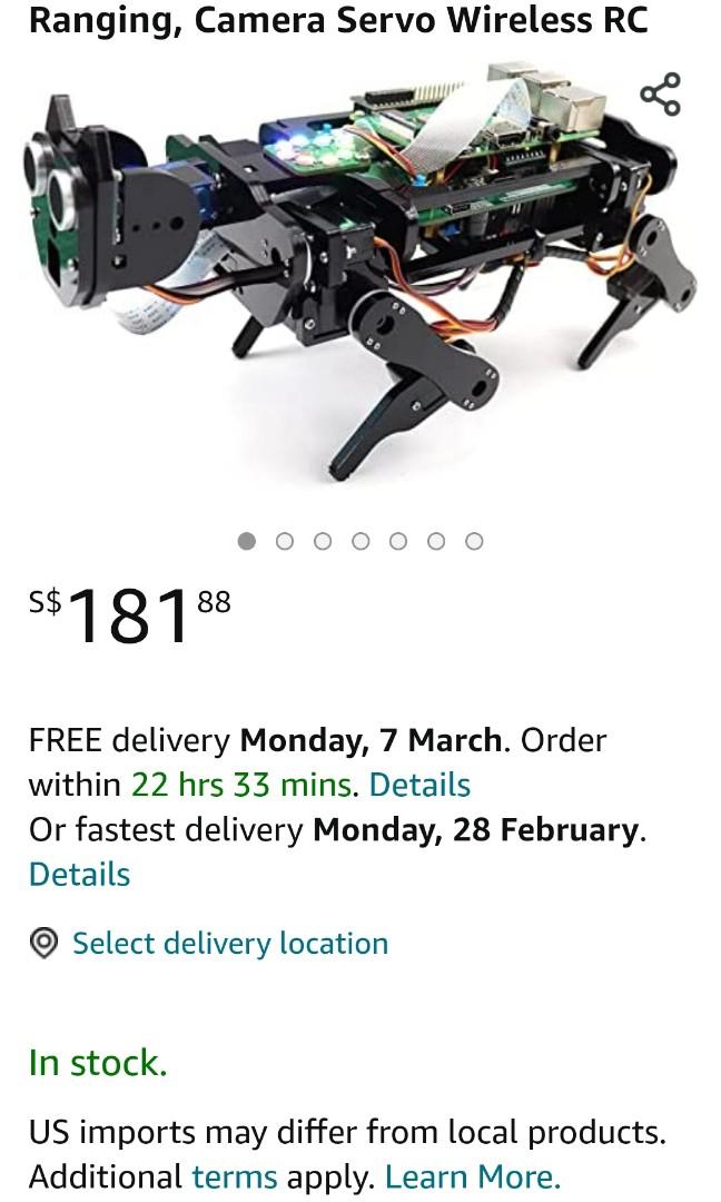 Freenove Robot Dog Kit for Raspberry Pi 4 B 3 B+ B A+, Walking, Self ...