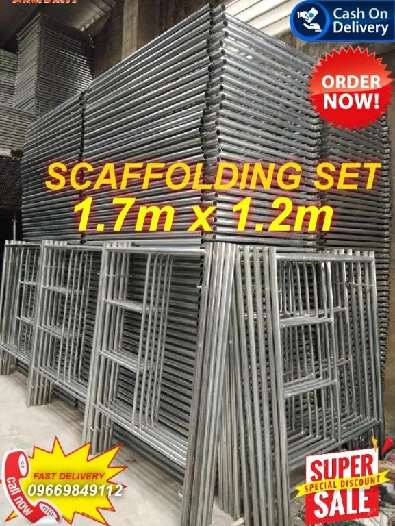 G.I. Scaffolding Set 1.7m x 1.2m Sched 20 Sched 40 Good Quality ...