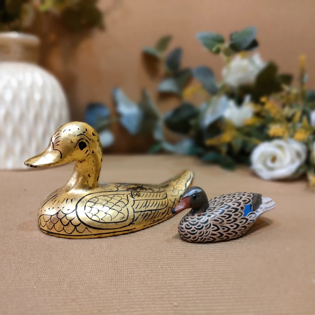 Gold Duck and Wooden Duck (Both Mini) - FOR SALE, Hobbies & Toys ...
