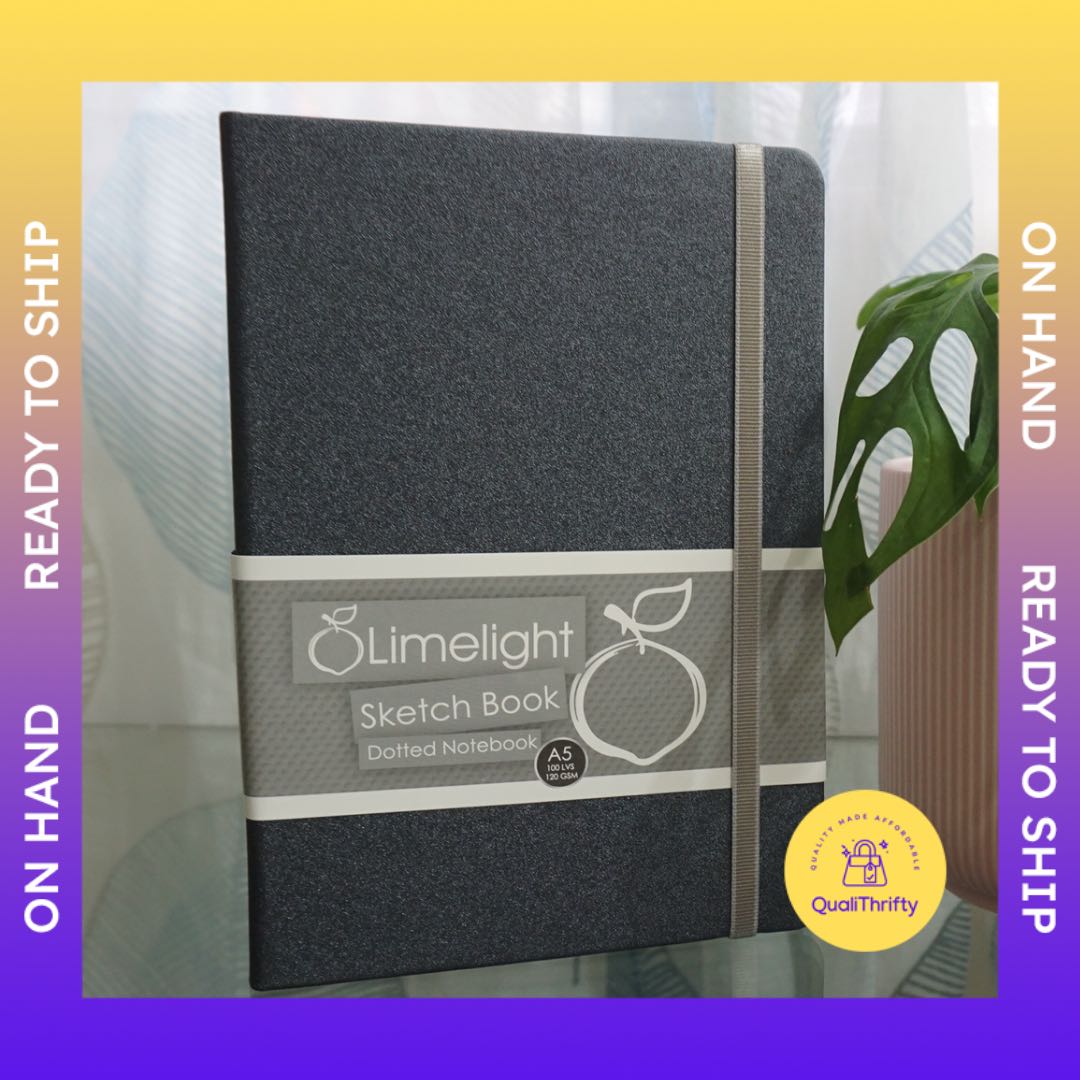 Limelight Sketchbook - Dotted Notebook Gray, Hobbies & Toys, Stationary ...