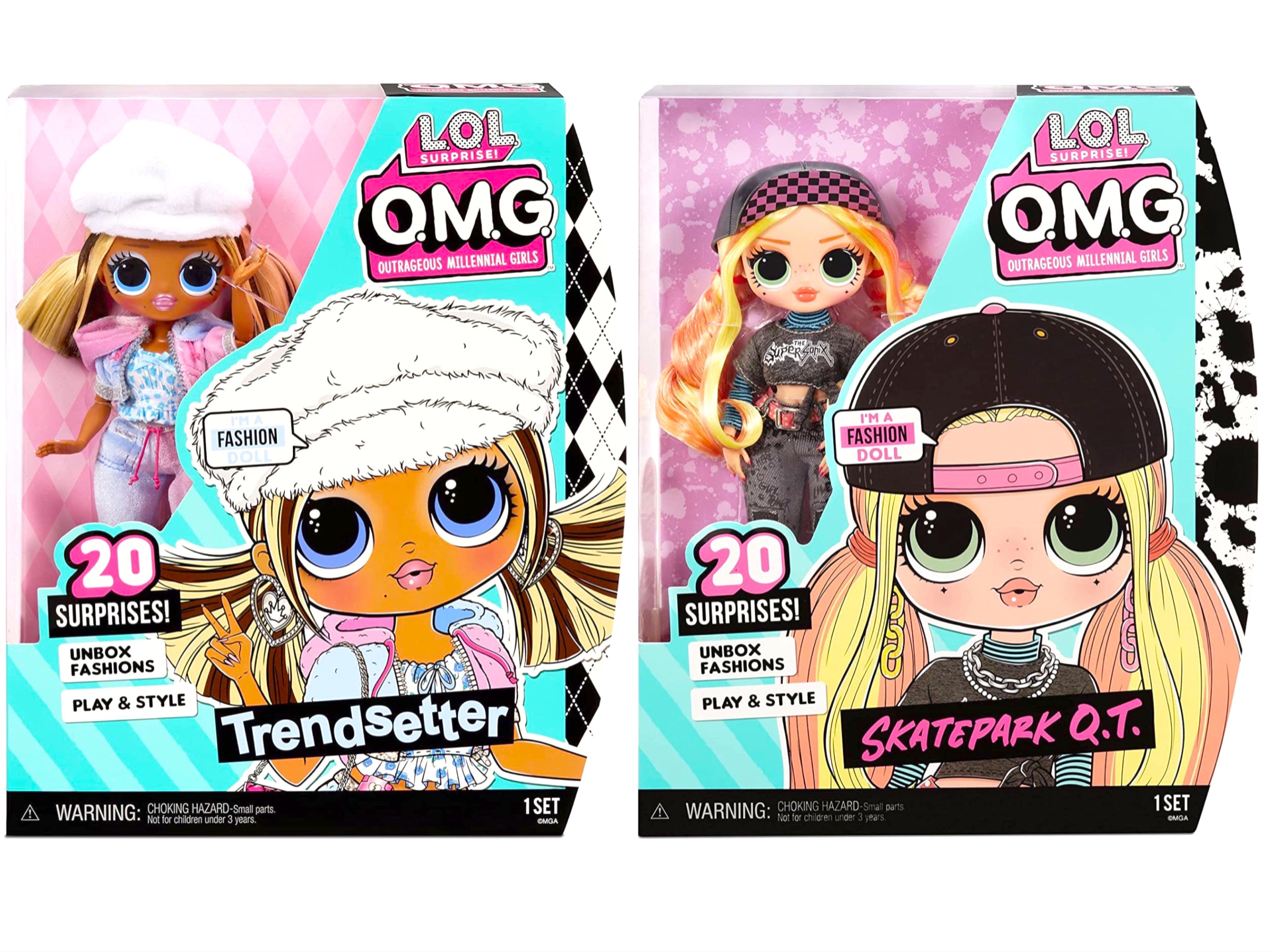 LOL Surprise OMG Series 5 Trendsetter/Skatepark QT Fashion Doll with 20 ...