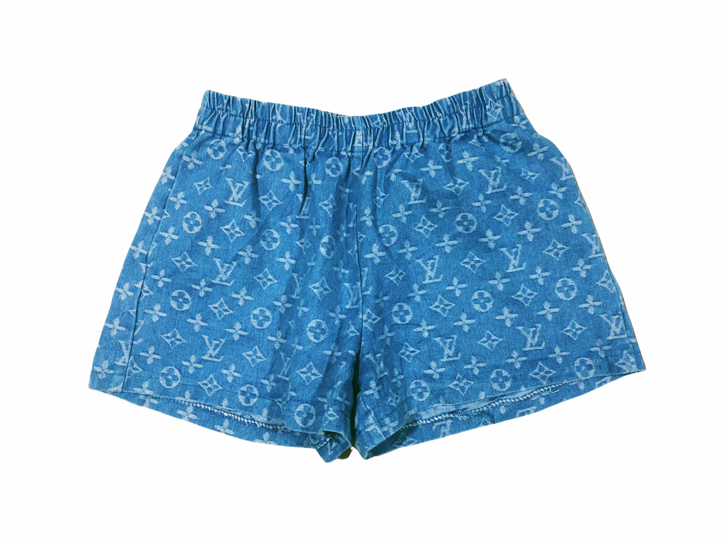 ⚜️LV Monogram Denim Shorts, Luxury, Apparel on Carousell