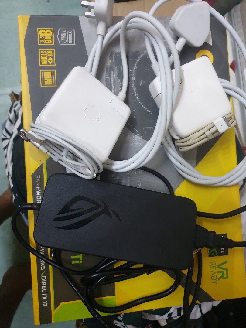 MACBOOK PRO 60/85W AND ROG ADAPTER 230W ALL ORIGINAL PAG FAKE SAYO ...
