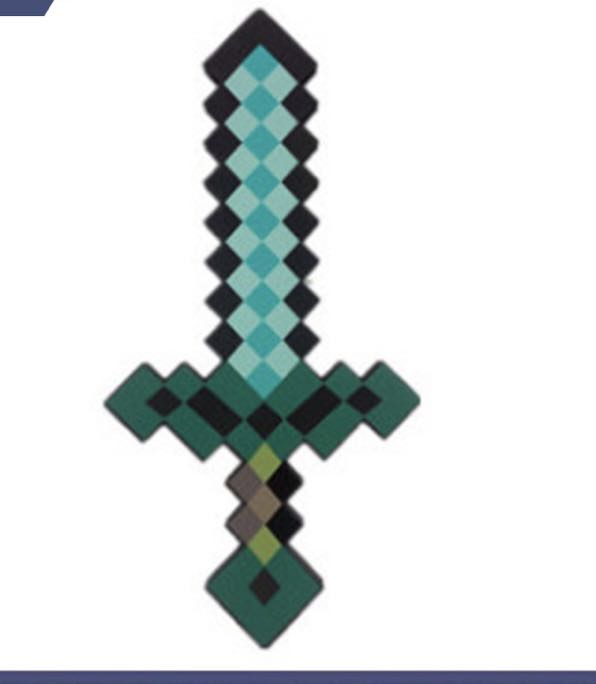 Minecraft Foam Diamond Sword, Hobbies & Toys, Toys & Games on Carousell