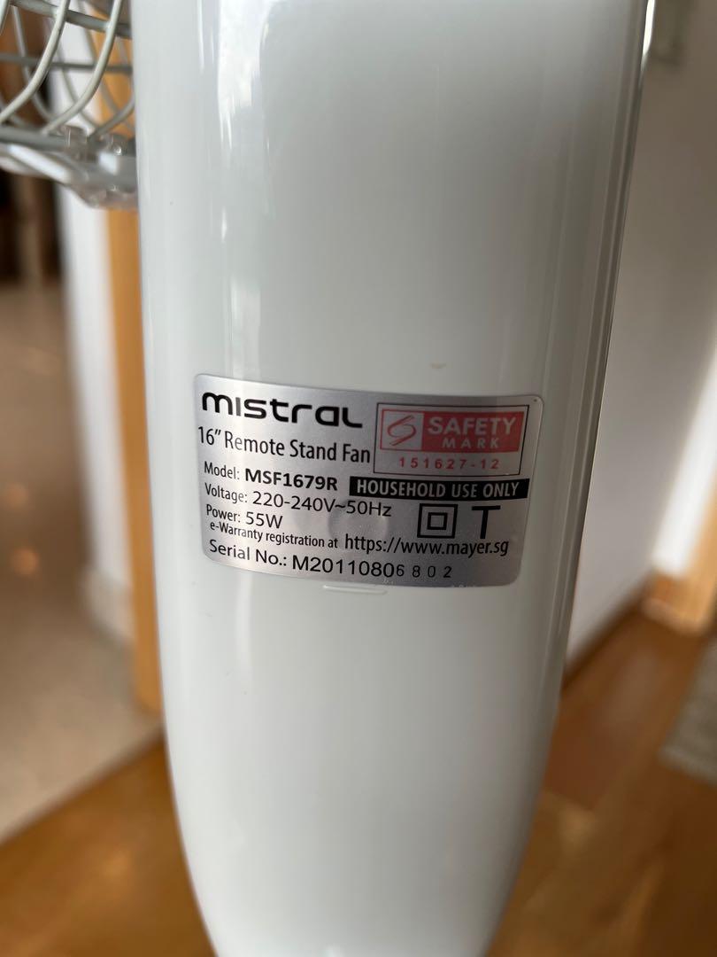 Mistral Standing Fan, TV & Home Appliances, Air Conditioners & Heating ...