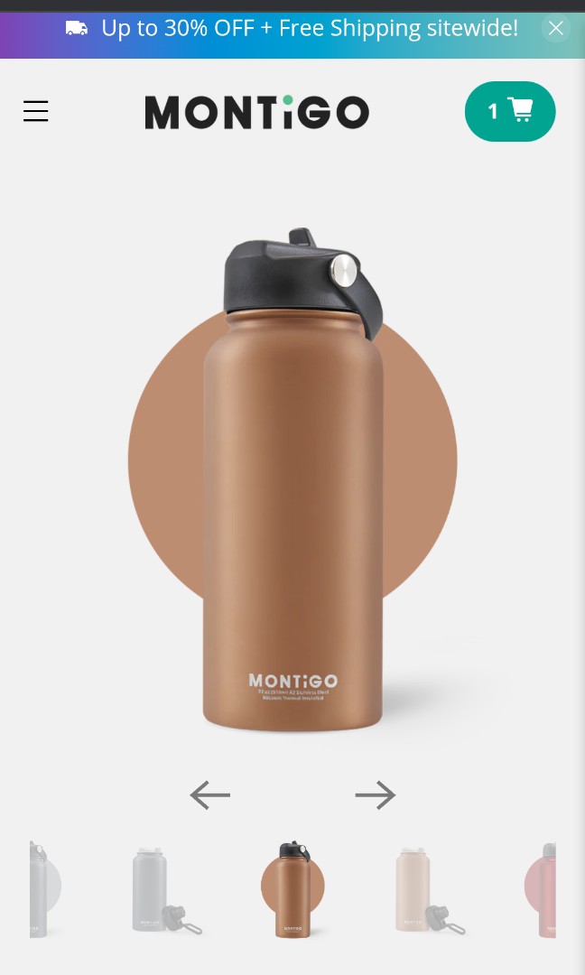 Montigo Thermal Vacuum Bottle 950ml, Furniture & Home Living ...
